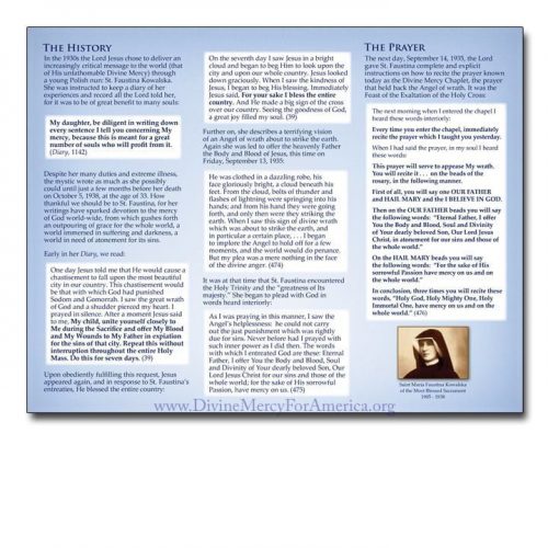 Chaplet of Mercy Brochure- 50 Pack - Divine Mercy